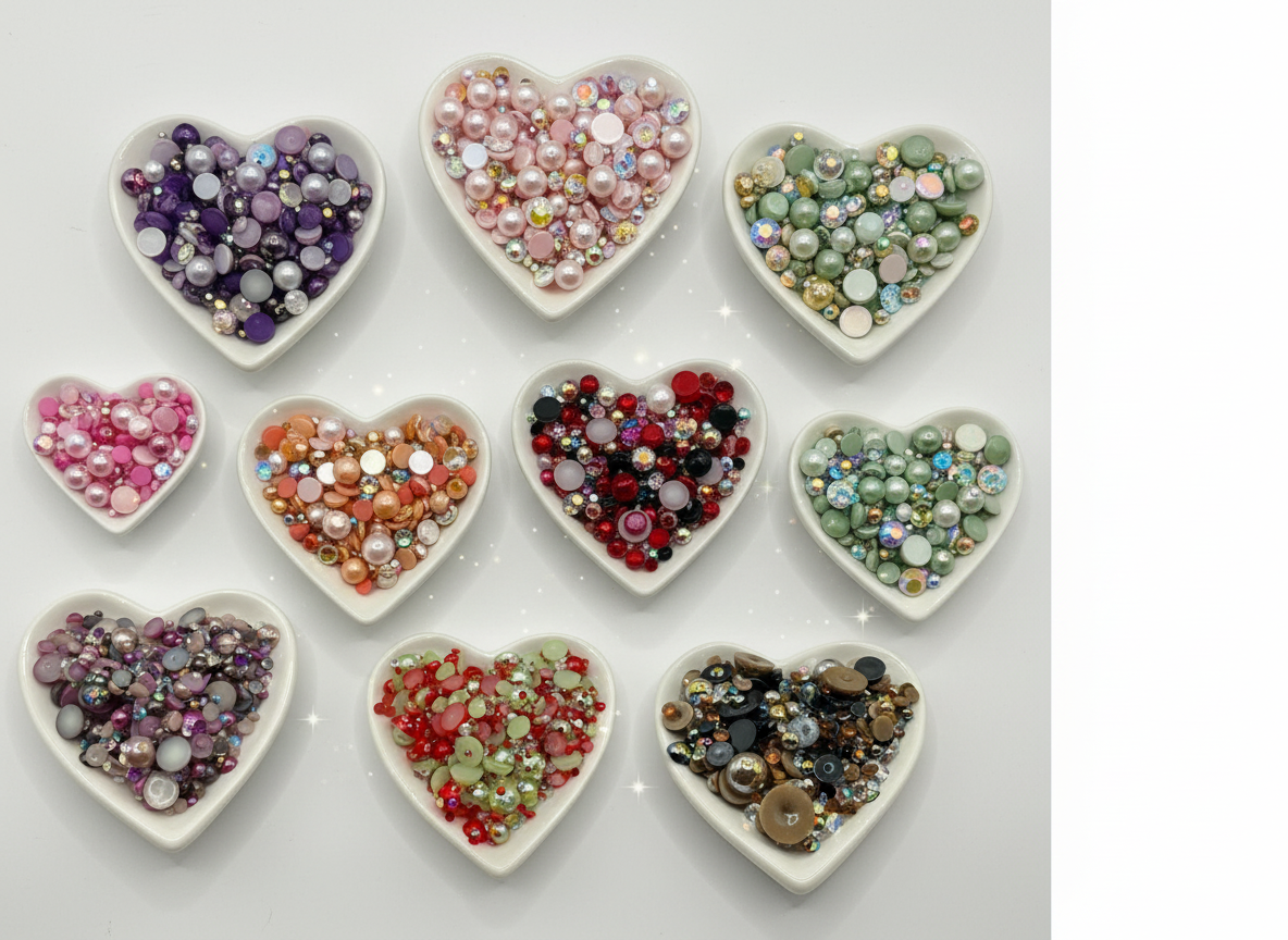 Pearl Mix Rhinestone Sample Packs - Premium Glass Rhinestones | Stoned ...